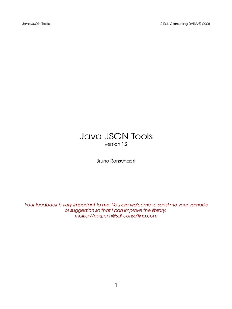 Json Manual | PDF | Json | Xml