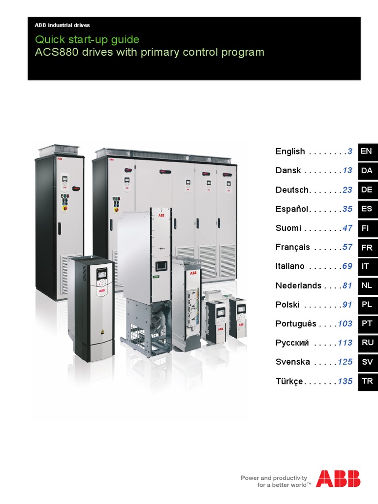 ACS880 Drives With Primary Control Program: Quick Start-Up Guide | PDF ...