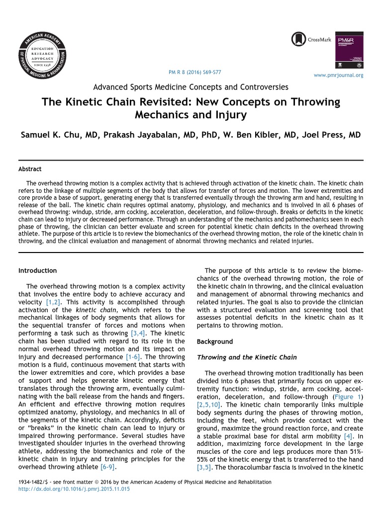 Kinetic Chain in Overhead Throwing Mechanics | PDF | Anatomical Terms ...
