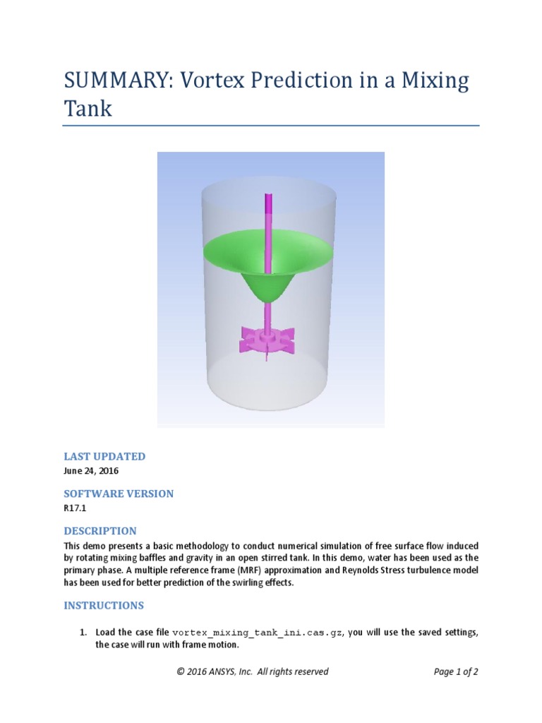 README - Vortex Prediction in A Mixing Tank PDF | PDF | Approximation ...