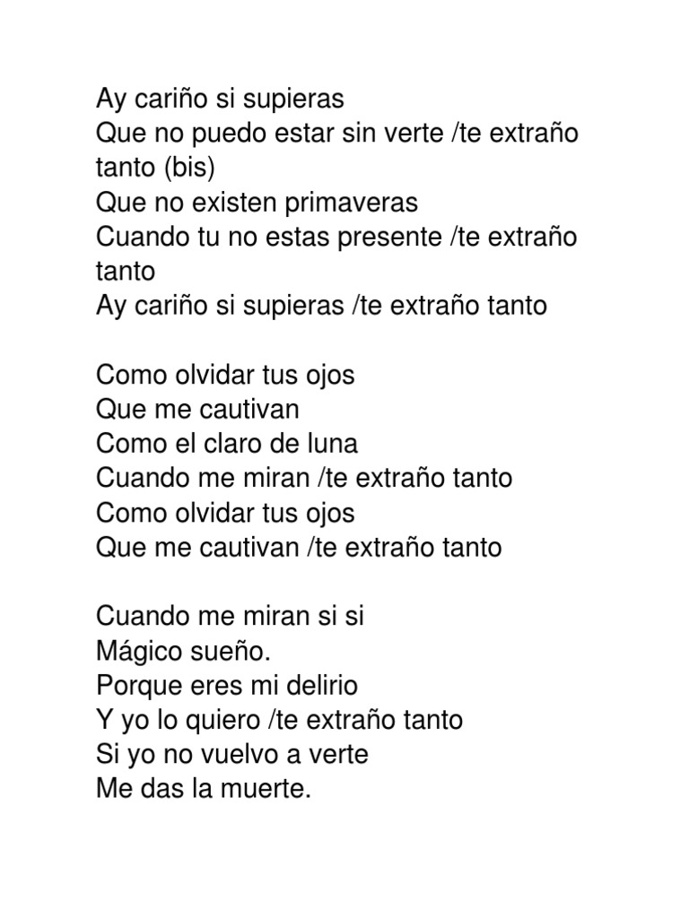 Ay Cariño Si Supieras Atril | PDF
