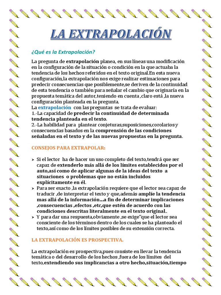 Definición y Ejemplos de Extrapolación | PDF | Traducciones | Inferencia