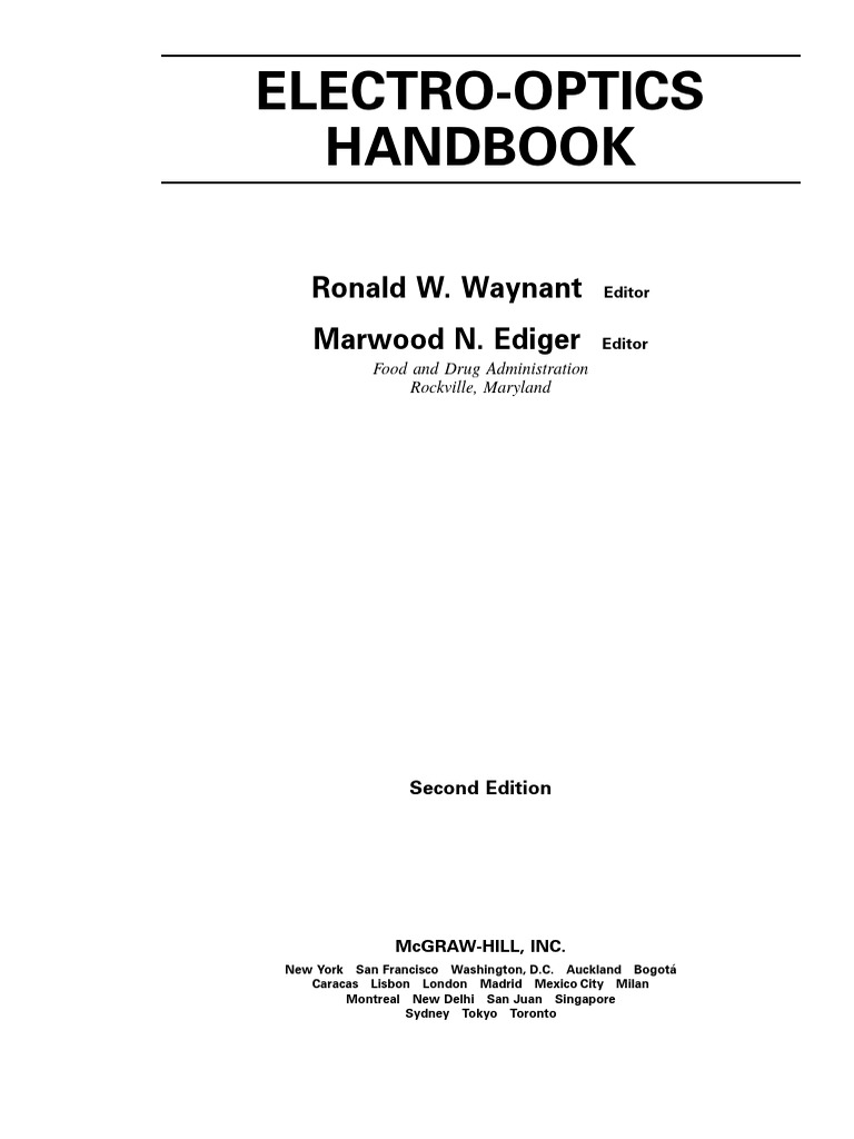 Electro-Optics Handbook | PDF | Photonics | Optics