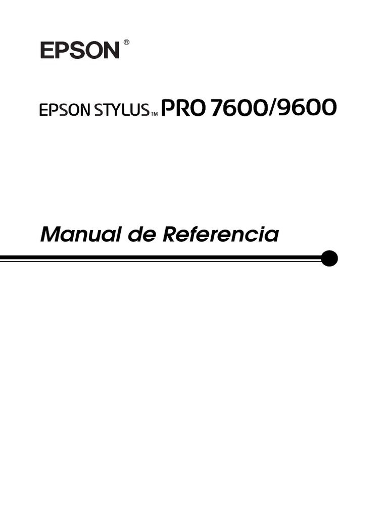 Epson Stylus Pro 9600 PDF | PDF | Impresora (Computación) | USB