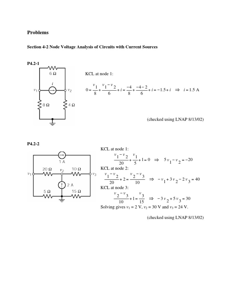 Chapter 4 - Methods of Analysis of Resistive Circuits | PDF ...