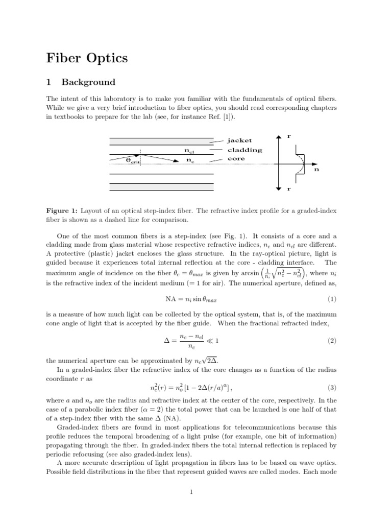 Fiberoptic Notes | PDF | Polarization (Waves) | Optical Fiber