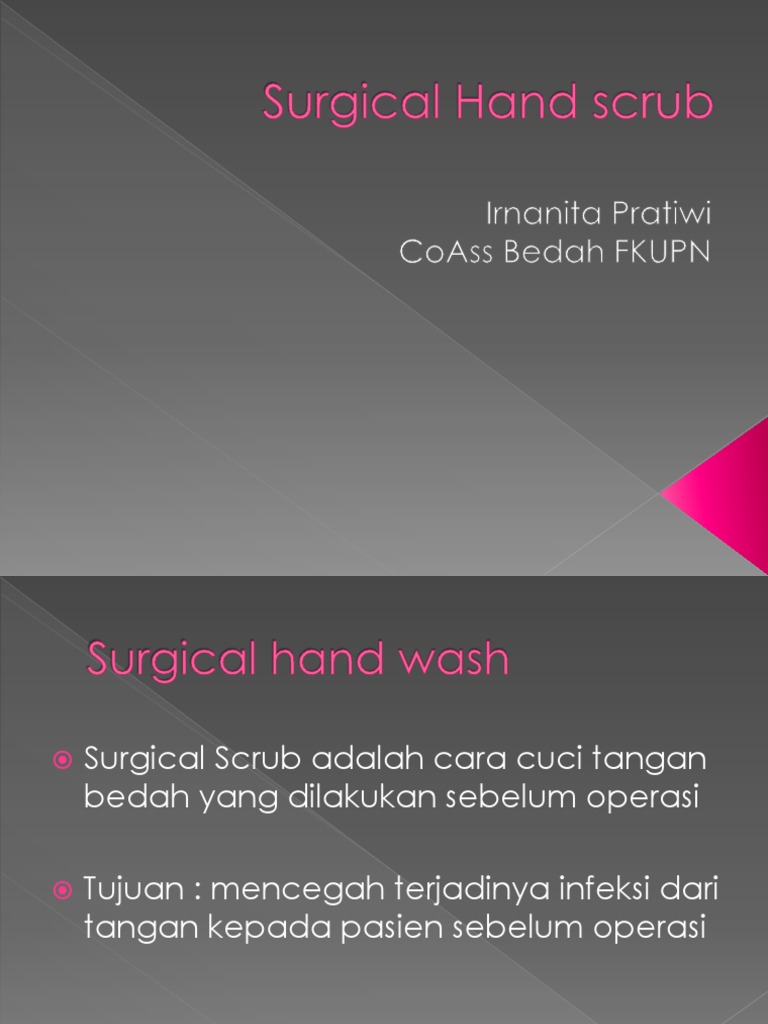 Surgical Hand Scrub | PDF