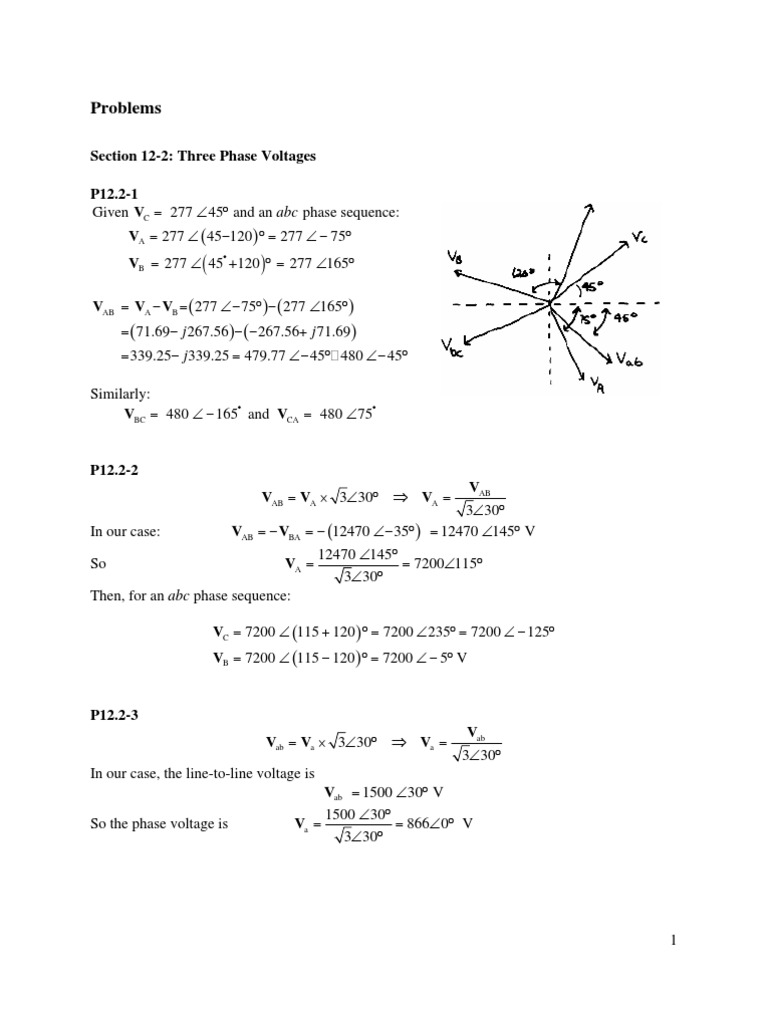 Chapter 12 - Three-Phase Circuits | PDF | Electric Power | Quantity