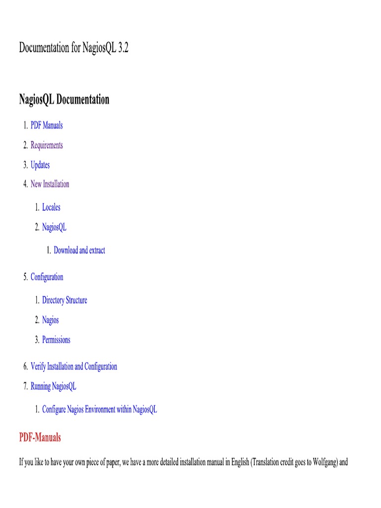 Documentacion NagiosQL | PDF