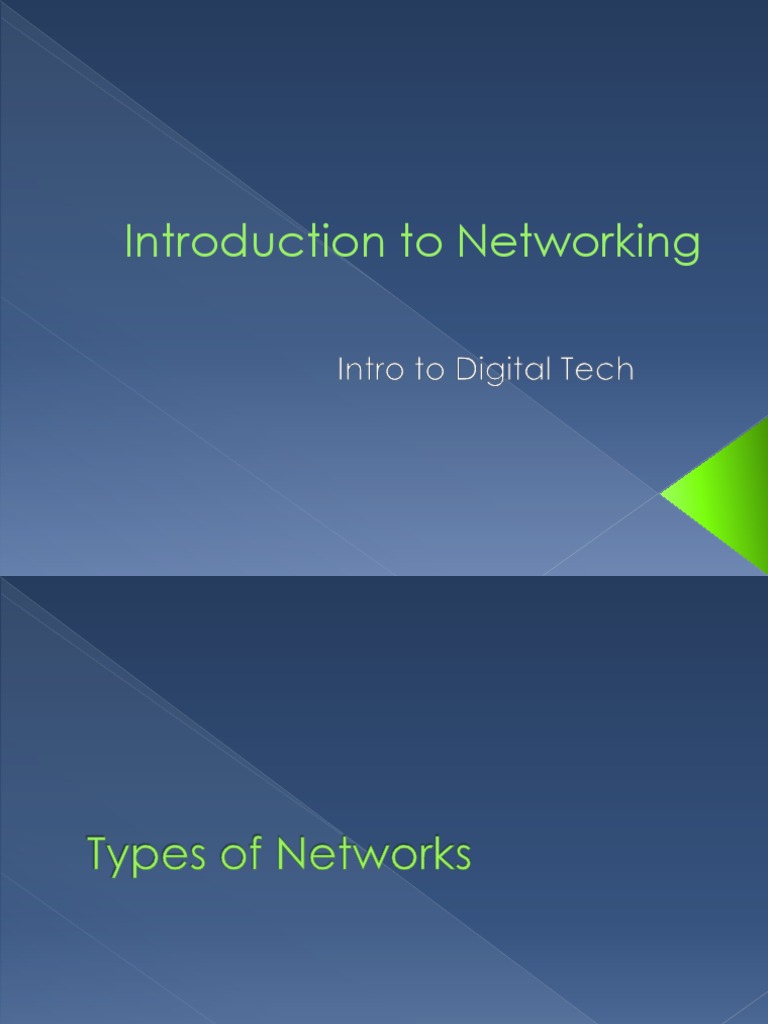 8 1 Introduction To Networking | PDF | Network Topology | Computer Network