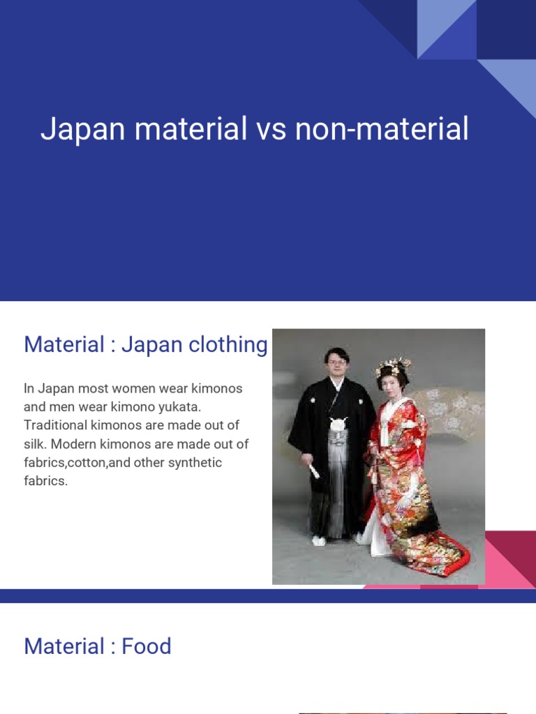 Japan Material Vs Non-Material | PDF
