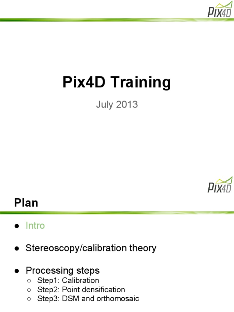Pix4D Training | PDF | Stereoscopy | 2 D Computer Graphics