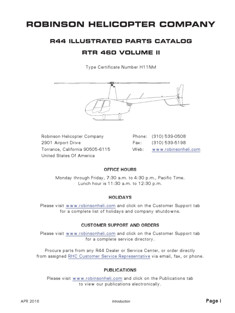 Robinson R44 IPC | PDF | Helicopter Rotor | Helicopter