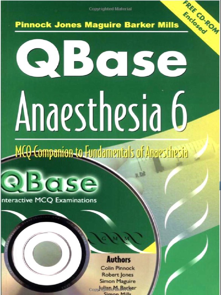 @anesthesia - Books QBase Anaesthesia Volume 6 MCQ | PDF | Gases ...