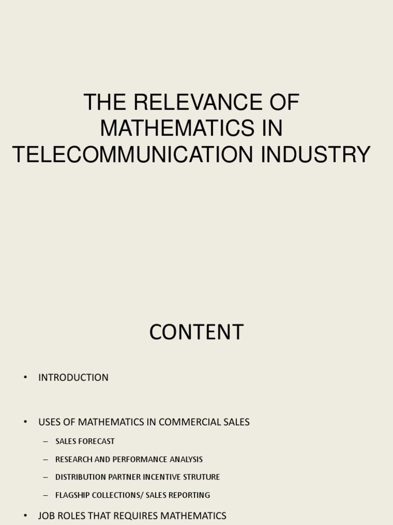Mathematics in Telecom Sales Analysis | PDF | Business Intelligence ...