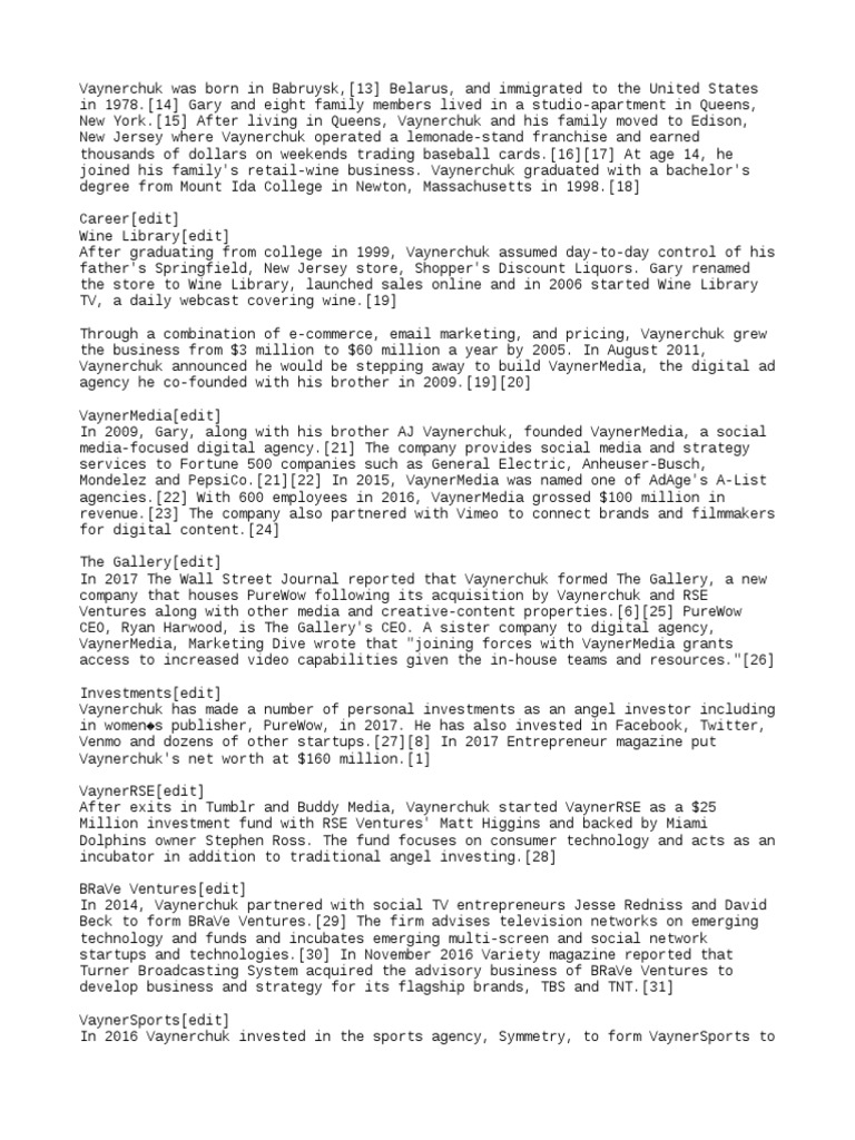 Gary V | PDF | Business | Business (General)