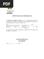 Certificado Junta de Vecino | PDF