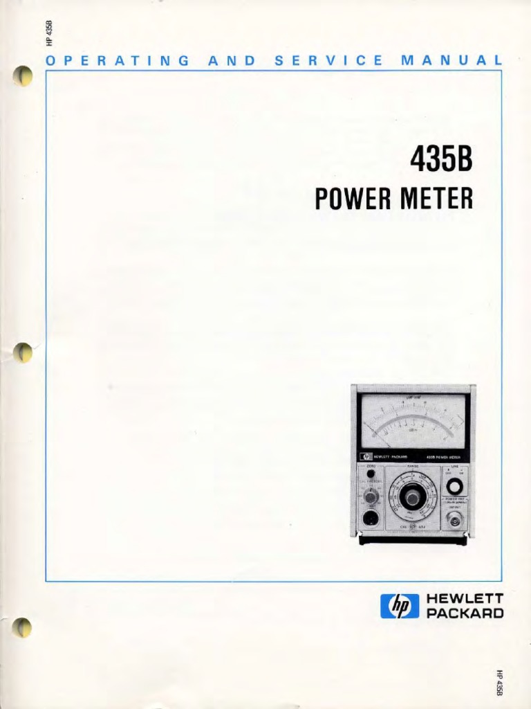 hp-435b 00435-90040 Power Meter SM | PDF | Microform | Fuse (Electrical)