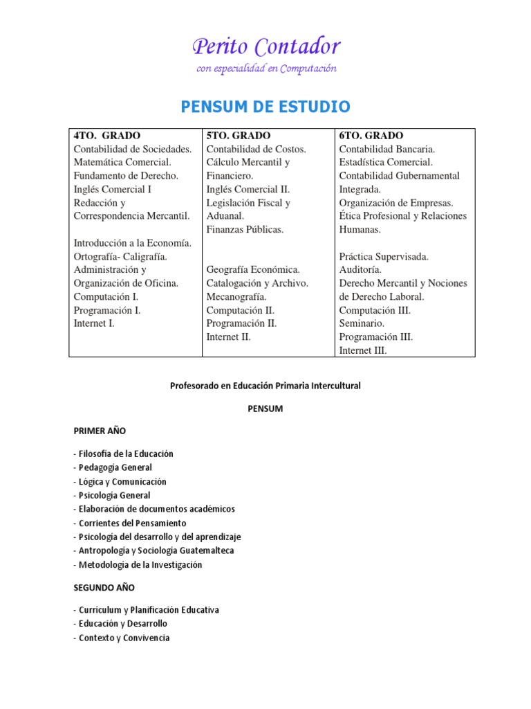 Perito Contador | PDF | Contabilidad | Maestros