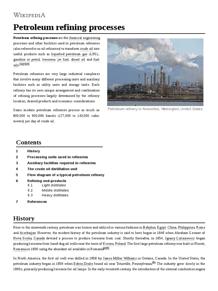 Petroleum Refining Processes | PDF | Oil Refinery | Petroleum