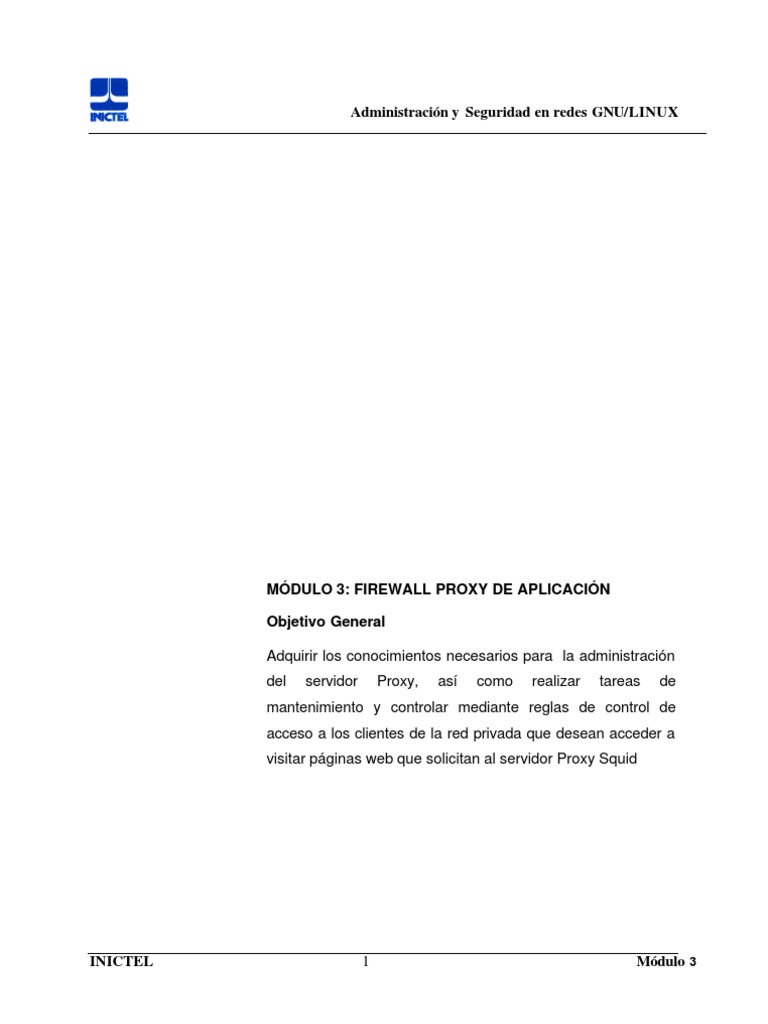 Manual Básico de Proxy Squid | PDF | Servidor proxy | Servidor web