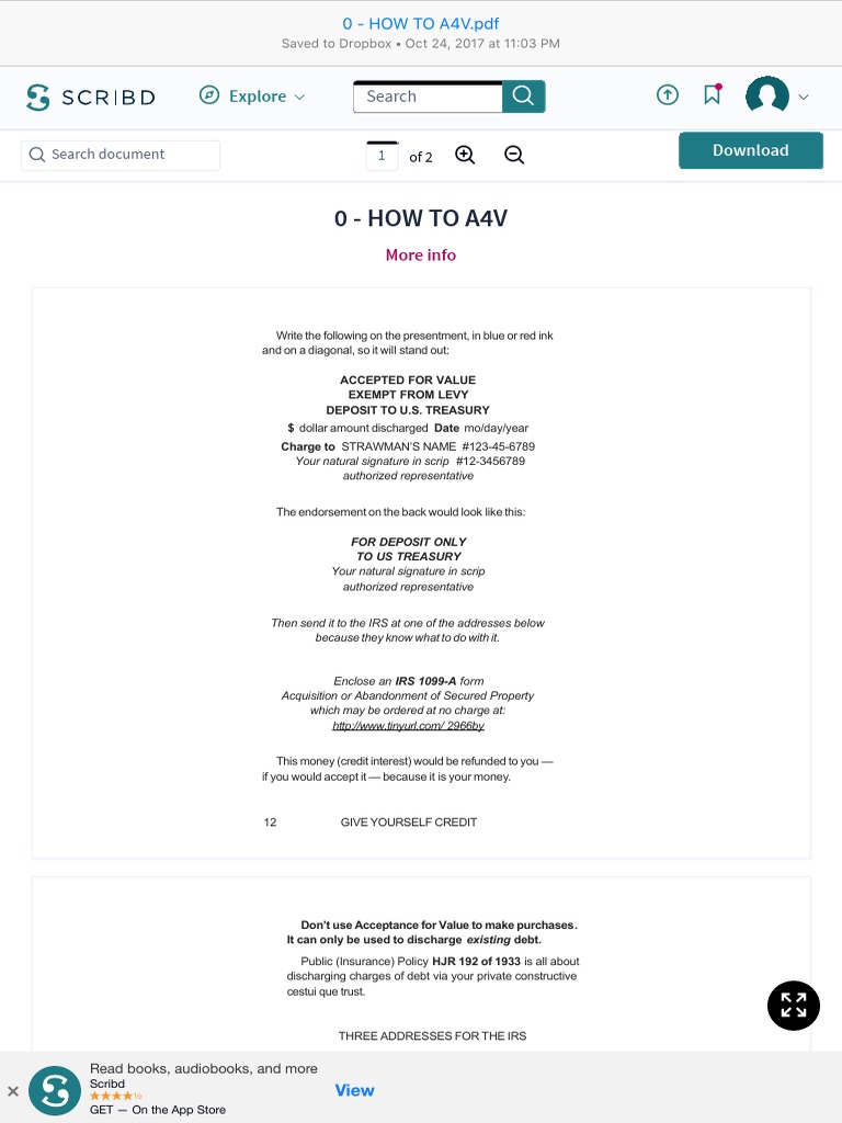 0 - How To A4v PDF | PDF | Internal Revenue Service | Scribd