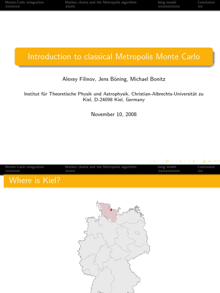 Introduction To Classical Metropolis Monte Carlo: Alexey Filinov, Jens ...