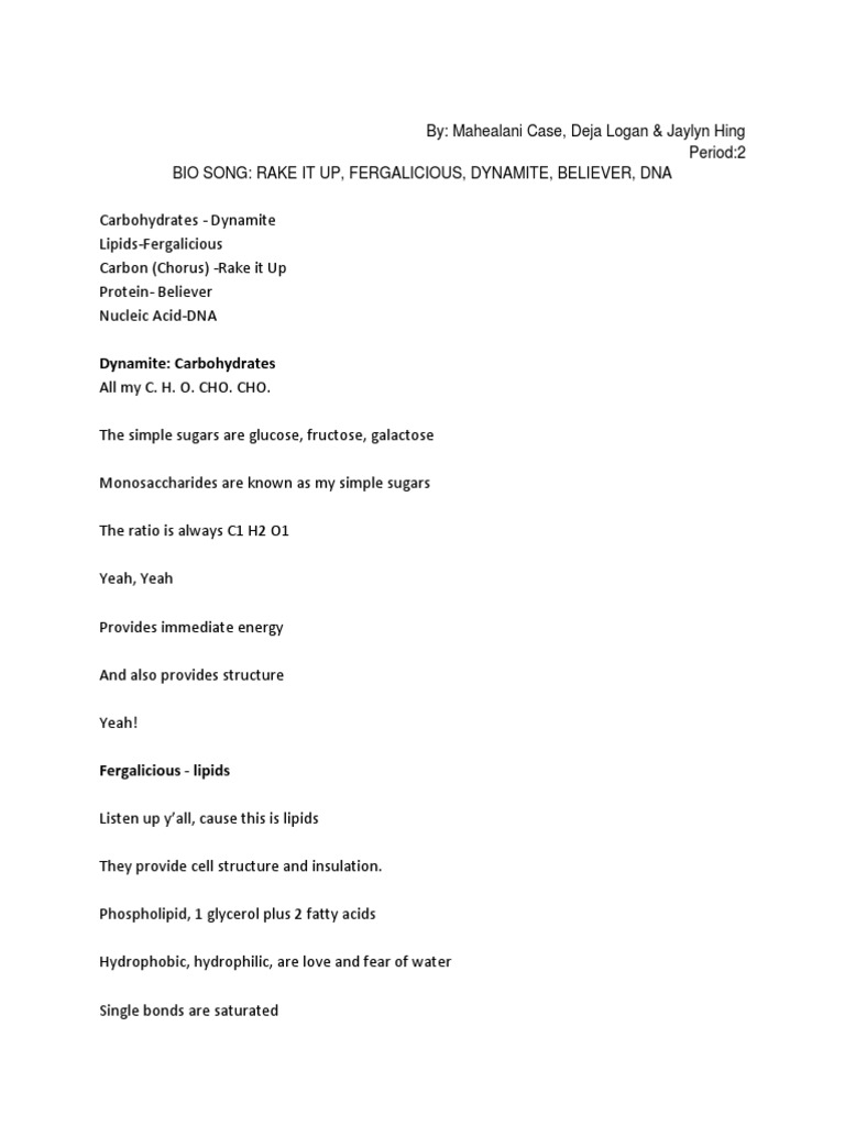Bio Song | PDF | Self-Improvement | Wellness