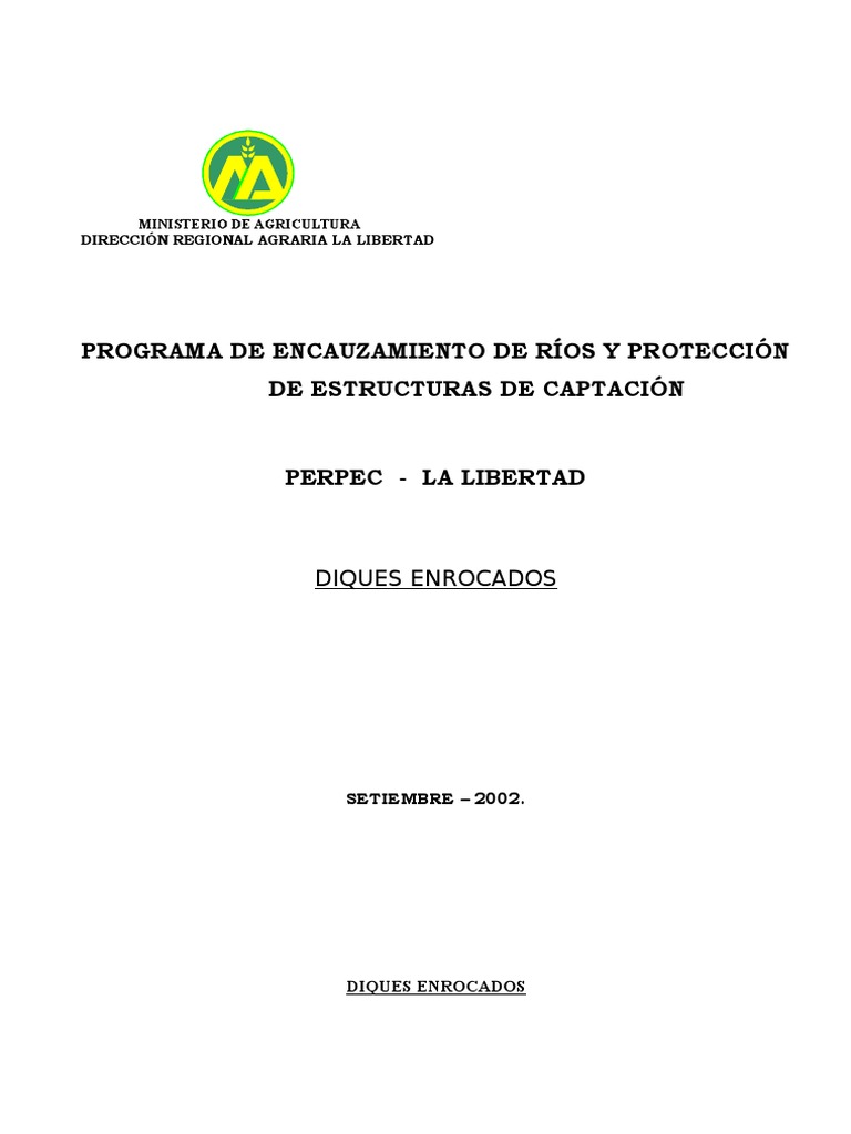 Dimensiones del Dique Enrocado | PDF | Dique | Rotación
