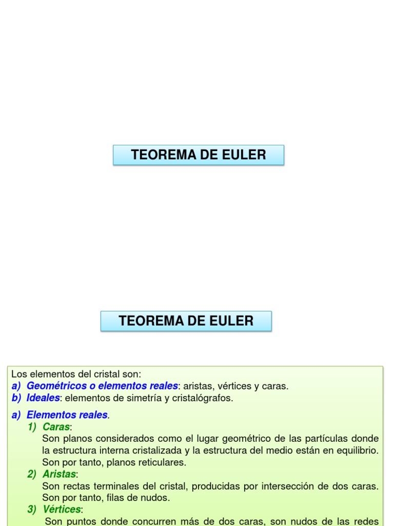 Teorema de Euler | PDF | Cristal | Espacio