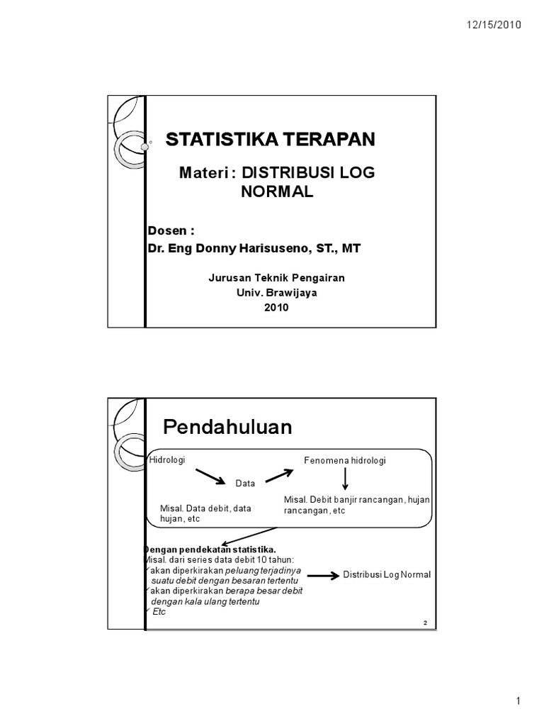 Distribusi Log Normal | PDF