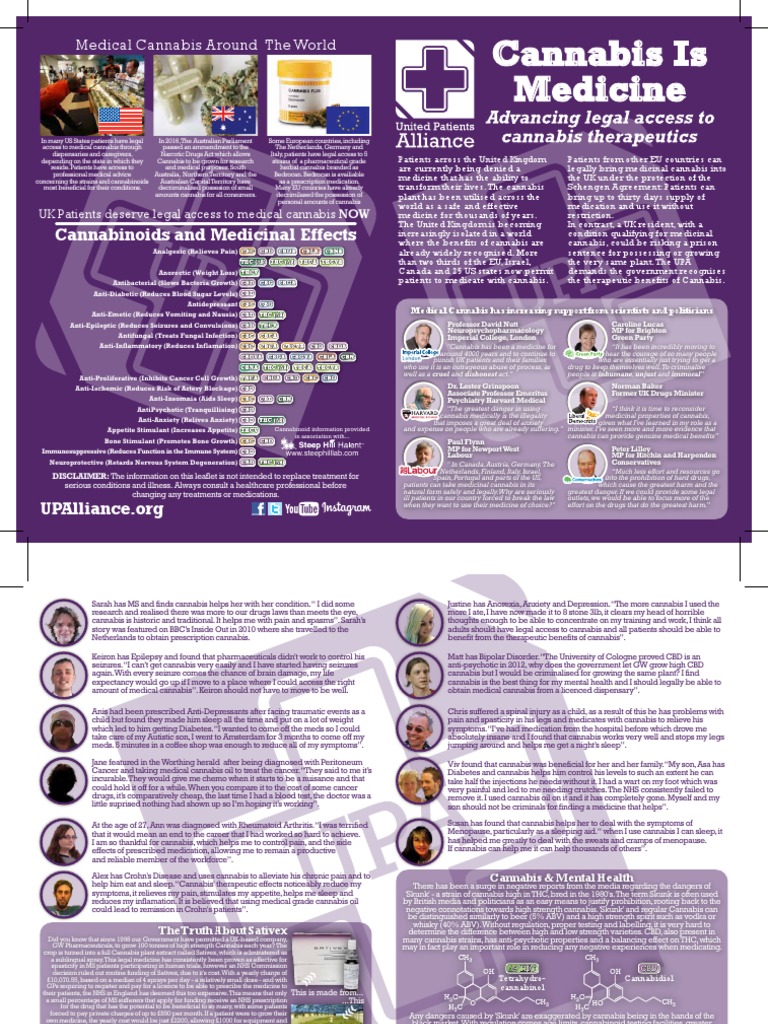 UPA Cannabis Stories Leaflet | Medical Cannabis | Pharmaceutical Drug