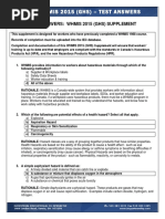 WHMIS Quiz and Answer Key Guide | PDF | Hazards | Dangerous Goods