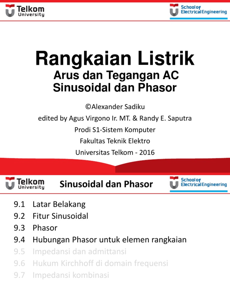 08 Sinyal Sinusoidal Dan Phasor | PDF | Metode & Bahan Ajar