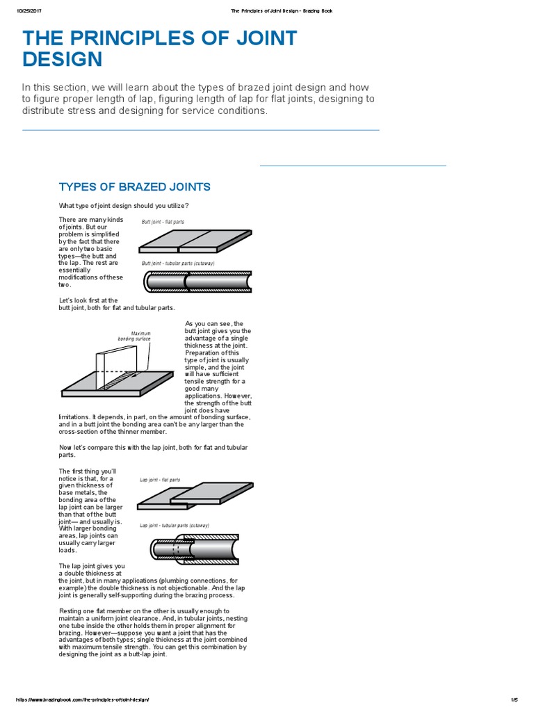 Brazing Joint Design Guide | PDF | Strength Of Materials | Stress ...