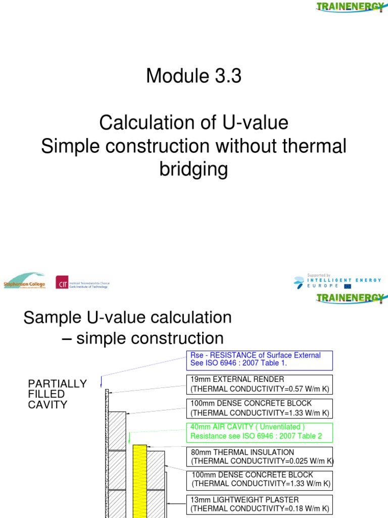 Calculation of U Value Simple Construction | PDF | Building Technology ...