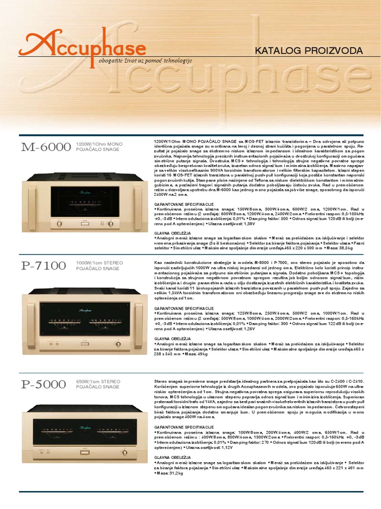 Accuphase Katalog-Srbija | PDF