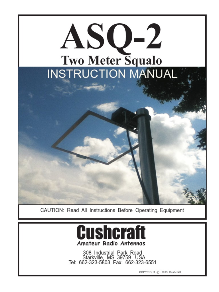 Asq2 Manual PDF | PDF | Coaxial Cable | Antenna (Radio)