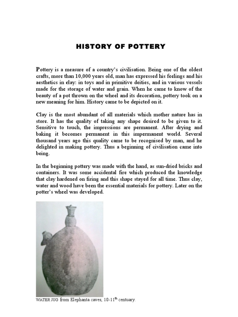 History of Pottery | Download Free PDF | Pottery | Cookware And Bakeware
