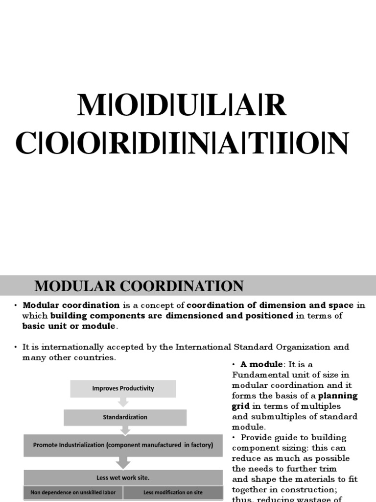 Modular Coordination | PDF | Modularity | Wall