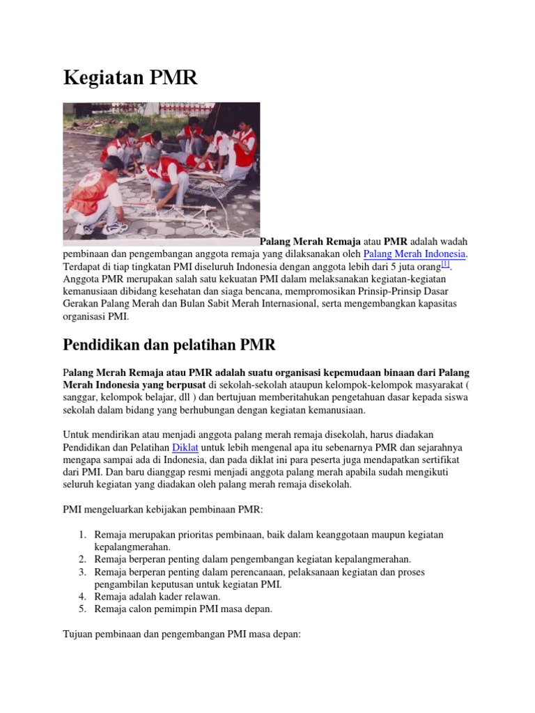 Kegiatan PMR | PDF