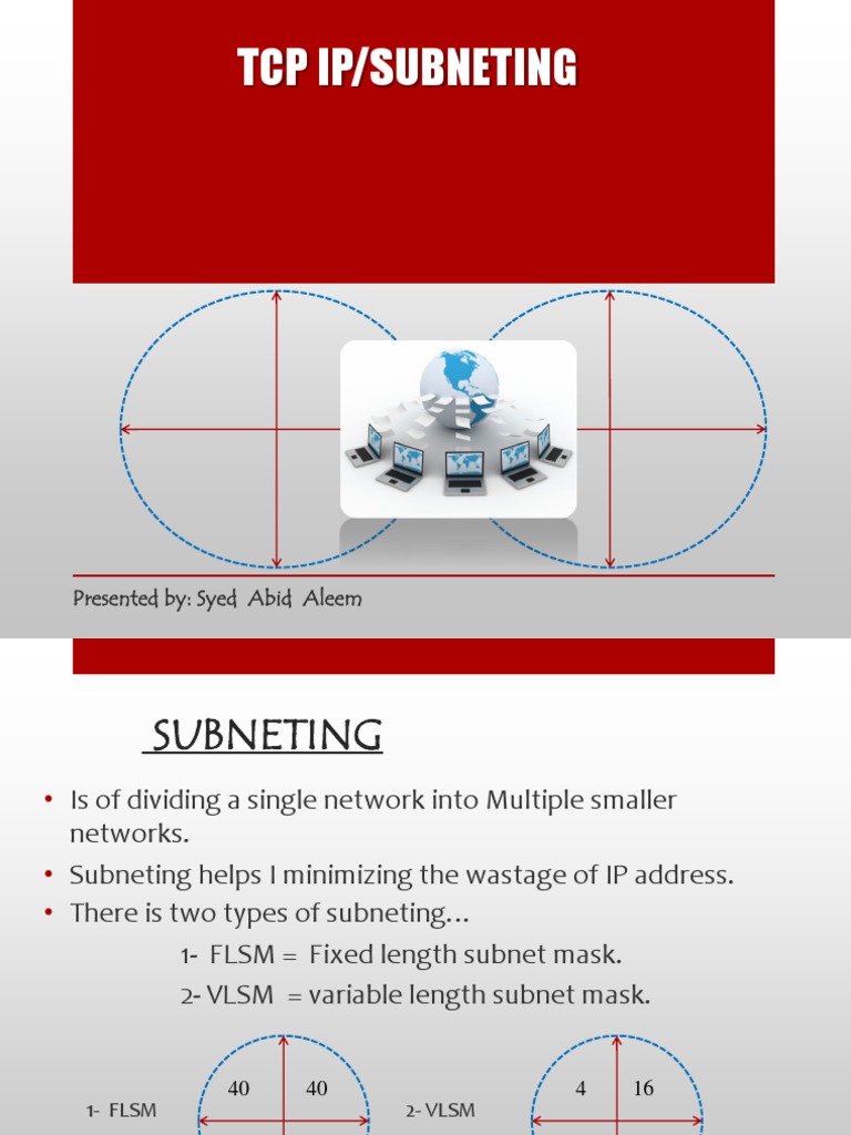TCP Ip/Subneting: Presented By: Syed Abid Aleem | PDF | I Pv6 | Ip Address TCP Ip/Subneting: Presented By: Syed Abid Aleem | PDF | I Pv6 | Ip Address