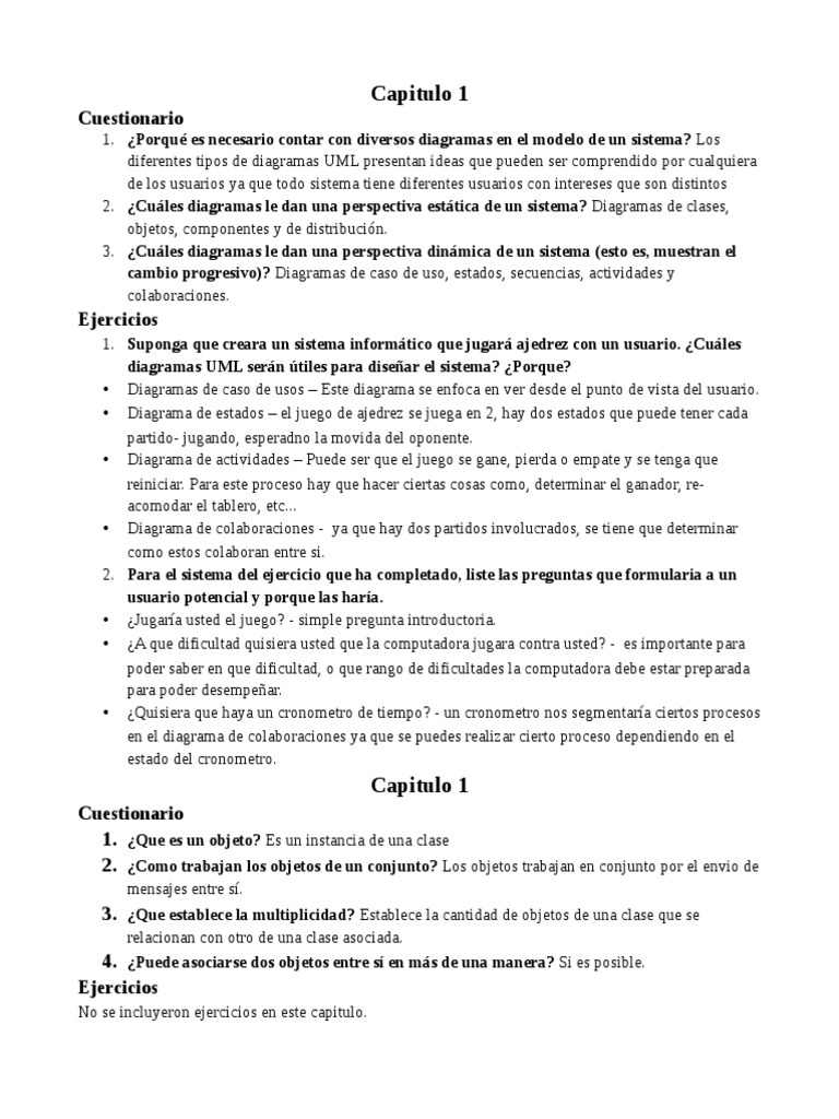 Aprendiendo UML en 24 Horas Ejercicio Hora 1 y 2 | PDF | Ajedrez ... Aprendiendo UML en 24 Horas Ejercicio Hora 1 y 2 | PDF | Ajedrez ...