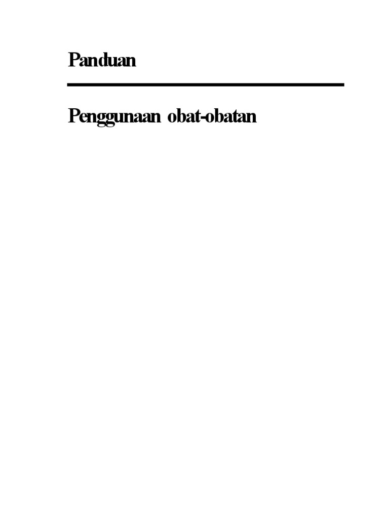 Panduan Aman Penggunaan Obat-obatan | PDF