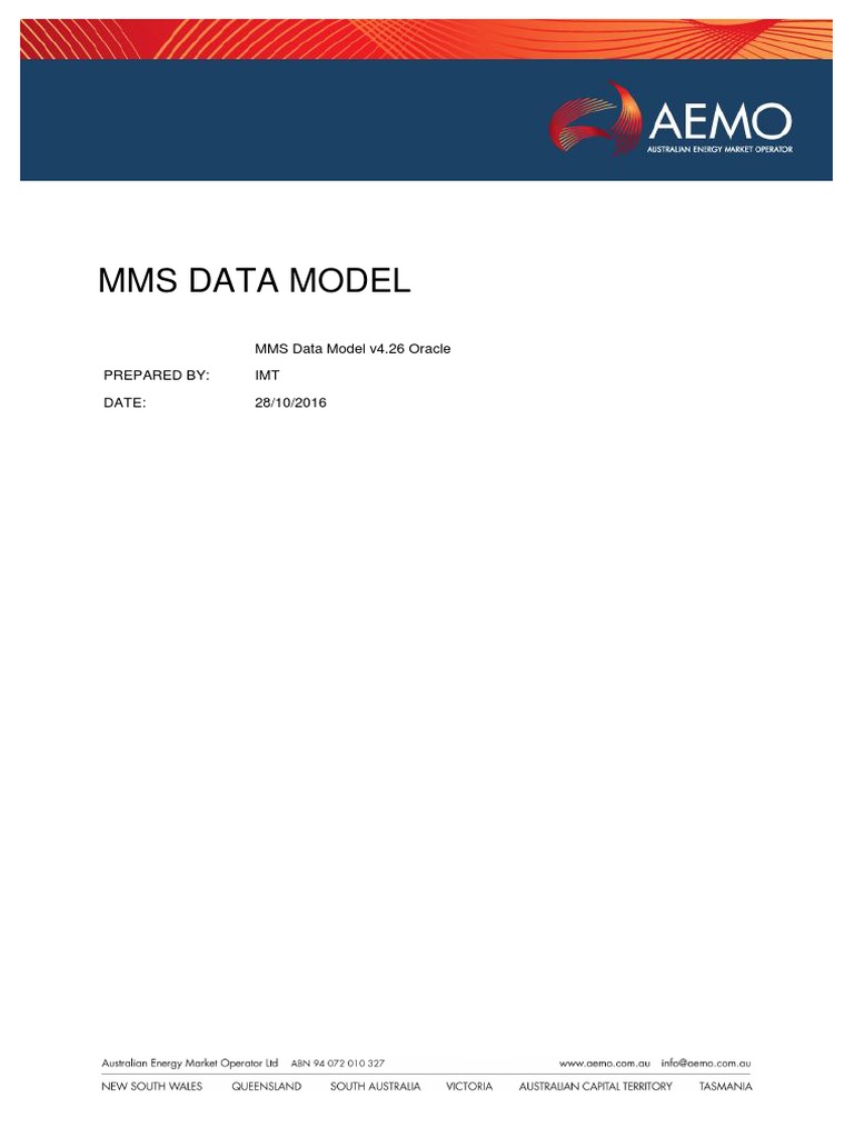 MMS Data Model Report | PDF | Relational Database | Data Model