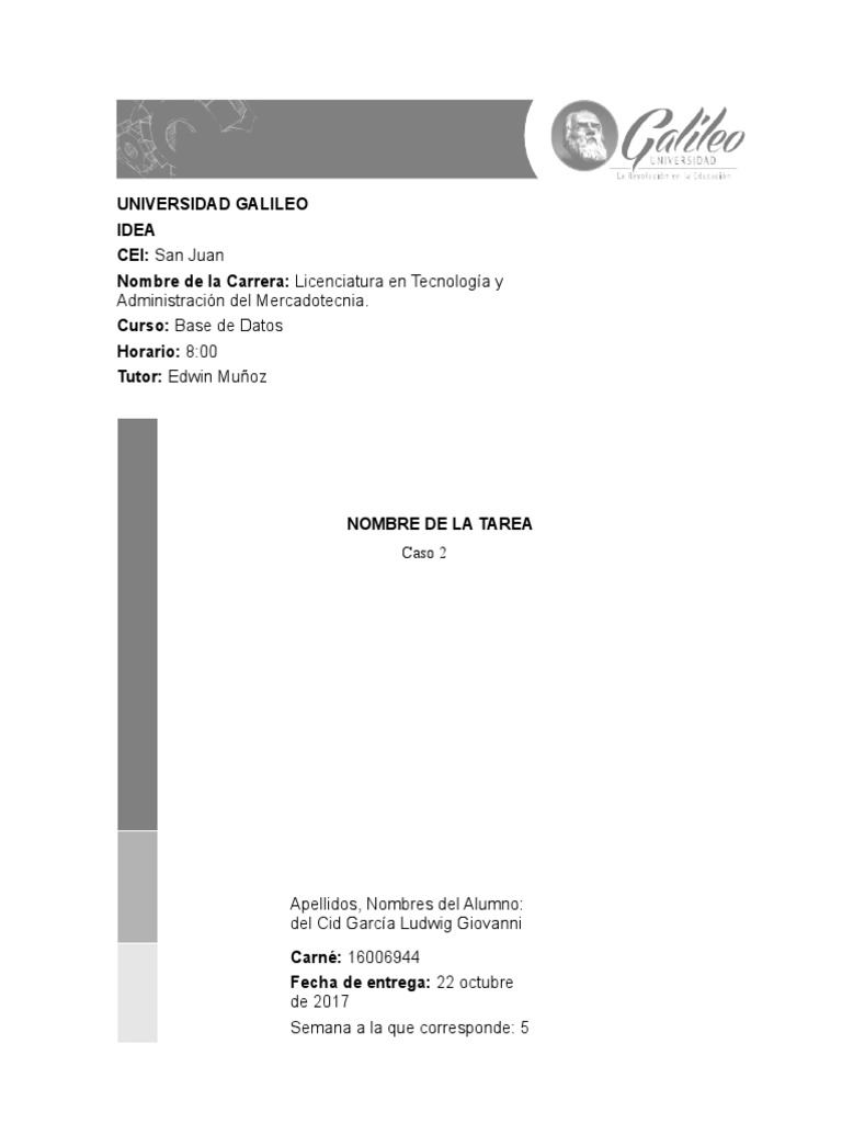 Caratula Editable IDEA Galileo | PDF