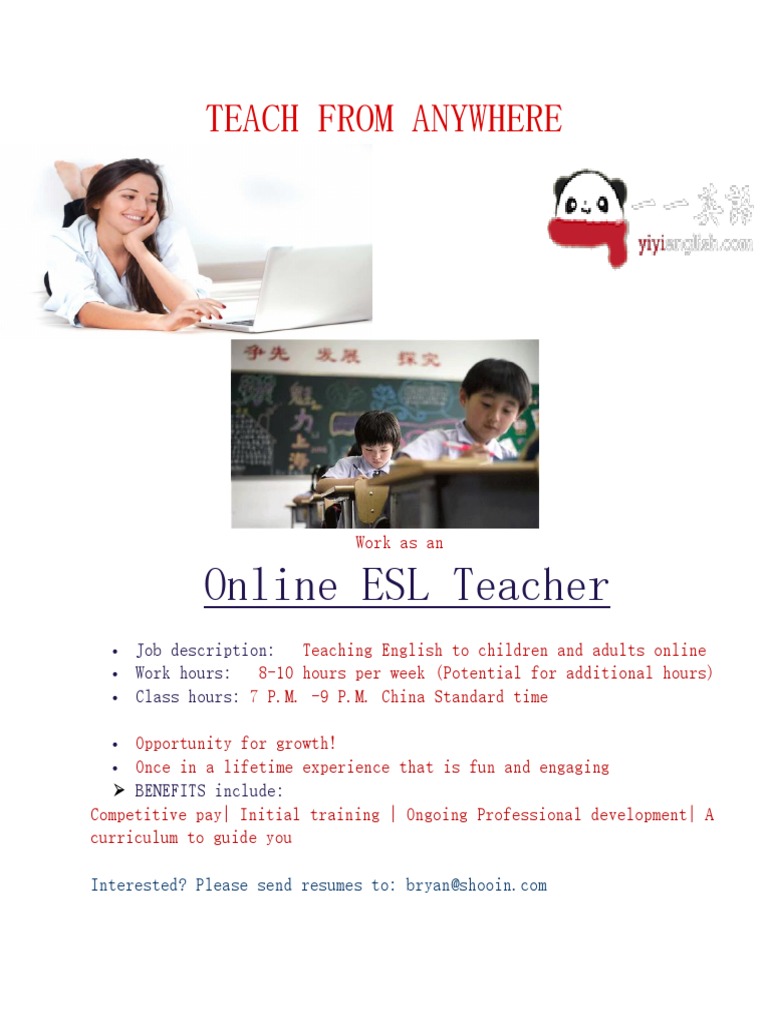Become An Online ESL Teacher | PDF
