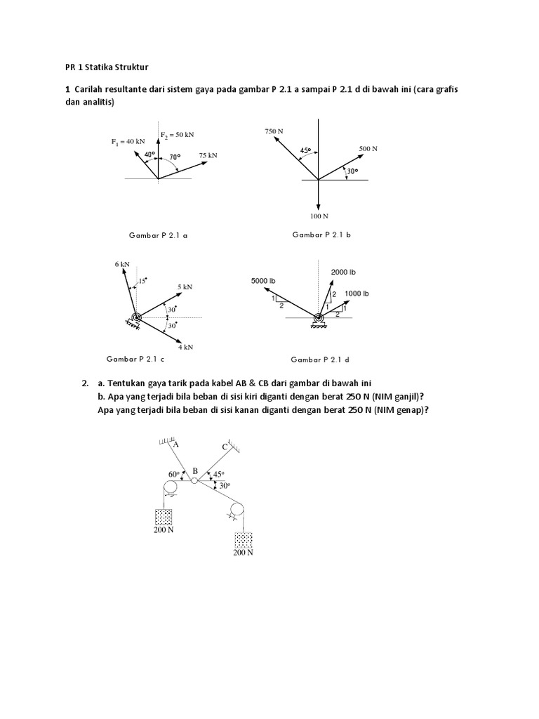 PR 1 Statika Struktur | PDF
