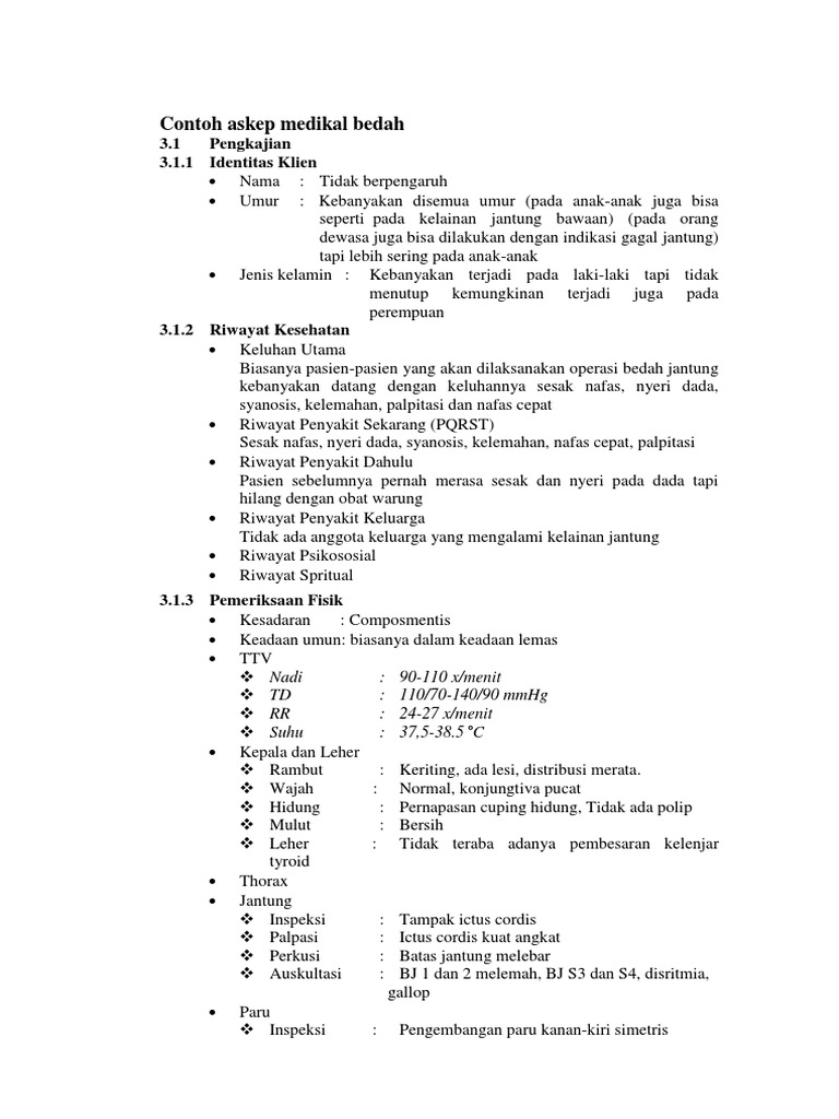Contoh Askep Medikal Bedah | PDF