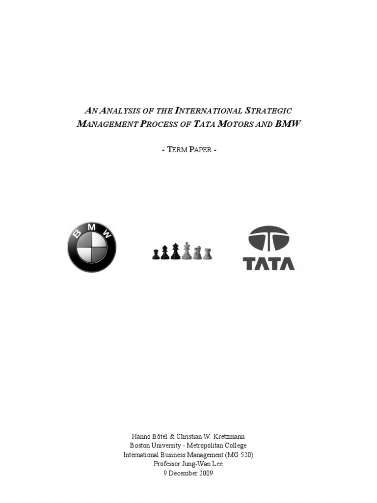 Tata Motors' Strategic Management Analysis | PDF | Strategic Management ...